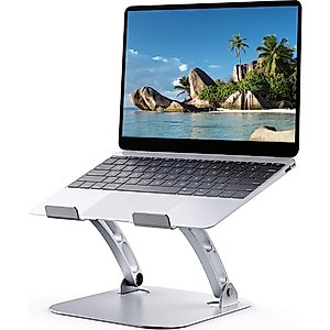 Kalafun Portable Laptop Stand Adjustable Height - MacBook Pro Stand for Desk, Aluminum Foldable Laptop Riser Computer Holder