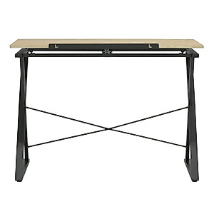 SD STUDIO DESIGNS Axiom II Drawing 42" Wide Adjustable Top Drafting Table, Graphite Black/Ashwood
