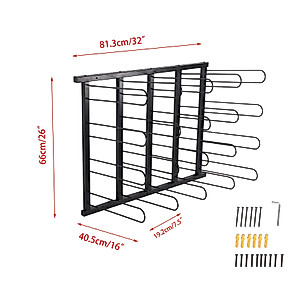 Gtouse Vinyl Roll Wall Mount Storage Rack -20 Rolls Vinyl, Art Paper Racks,Wall Mounted Media Storage Rack Vinyl,Bulletin Blueprint Storage Roll File Wall Rack