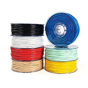 FAYYA 3D Printer Filament 2.85mm Diameter Flexible Rubber 1KG Spool (2.2lbs) Dimensional Accuracy +/- 0.02mm Consumables Printing Material Supplies Black+White+Blue+Green+Red+Yellow+Brown