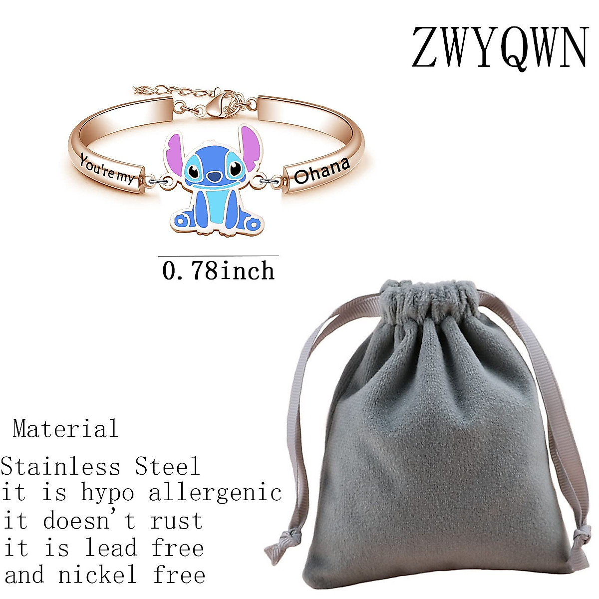 Ohana Family Earrings With Birthstone Ohana Jewelry for Women Family Friend Birthday Gifts for Friends Sister (you're my ohaba BRG)