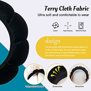 Makeup Spa Headband for Washing Face: Bubble Skincare Headbands for Women Face Wash Headband Skin Care Headbands - Puffy Headband Make Up Facial Headband