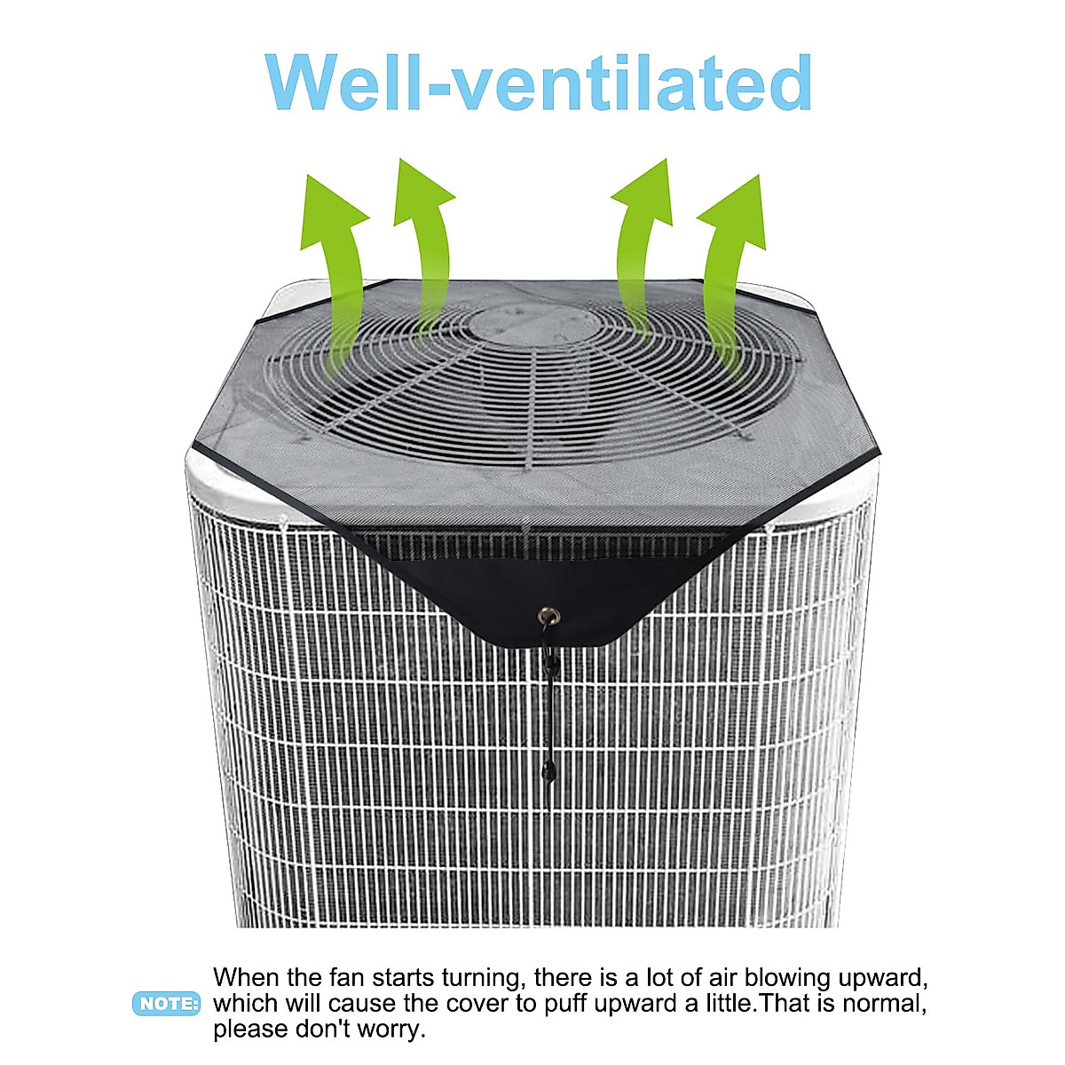 Aucanla Air Conditioner Cover for Outside Units,32" x 32" Central AC Covers , Top Universal Mesh Cover Defender for All Seasons