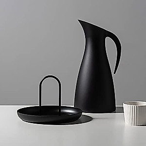 SXNBH Round Jewelry Tray Desktop Storage Tray Sundries Storage Box with Handle Dining Table Meal Tray Ring Earring Display Stand