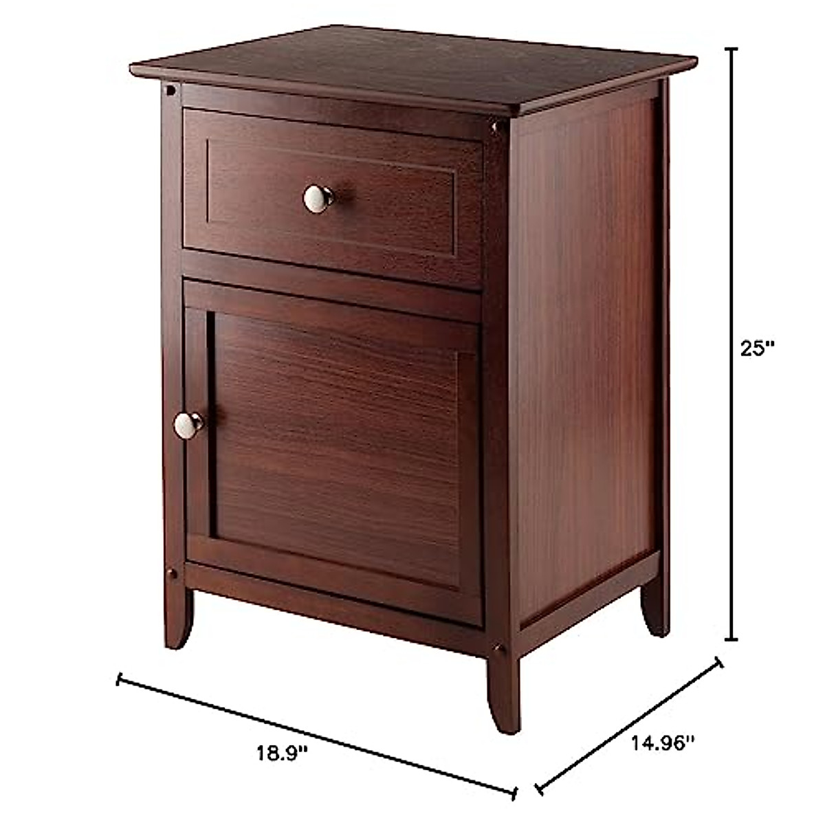 Winsome Wood Eugene Accent Table, Walnut