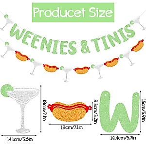Generic Weenies & Tinis Banner, Martini Themed Party Decorations, Hot Dog Martini Bar Bachelorette Party Decorations, Margarita Birthday Decorations Supplies, Green