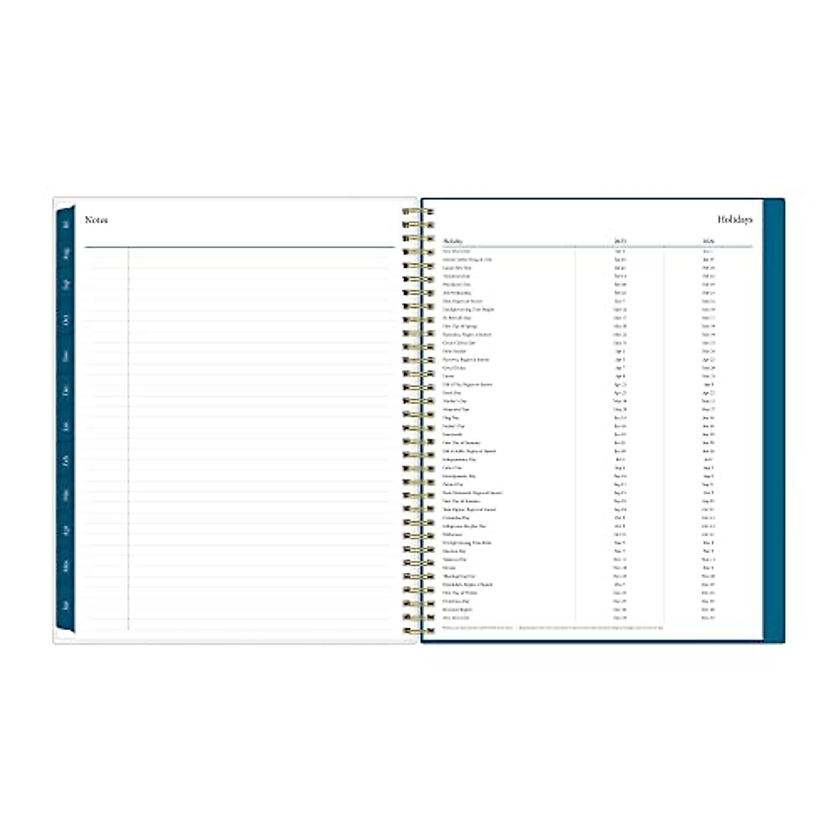 Blue Sky 2023-2024 Academic Year Weekly and Monthly Planner, 8.5" x 11", Frosted Flexible Cover, Wirebound, Bakah Blue (131951-A24)