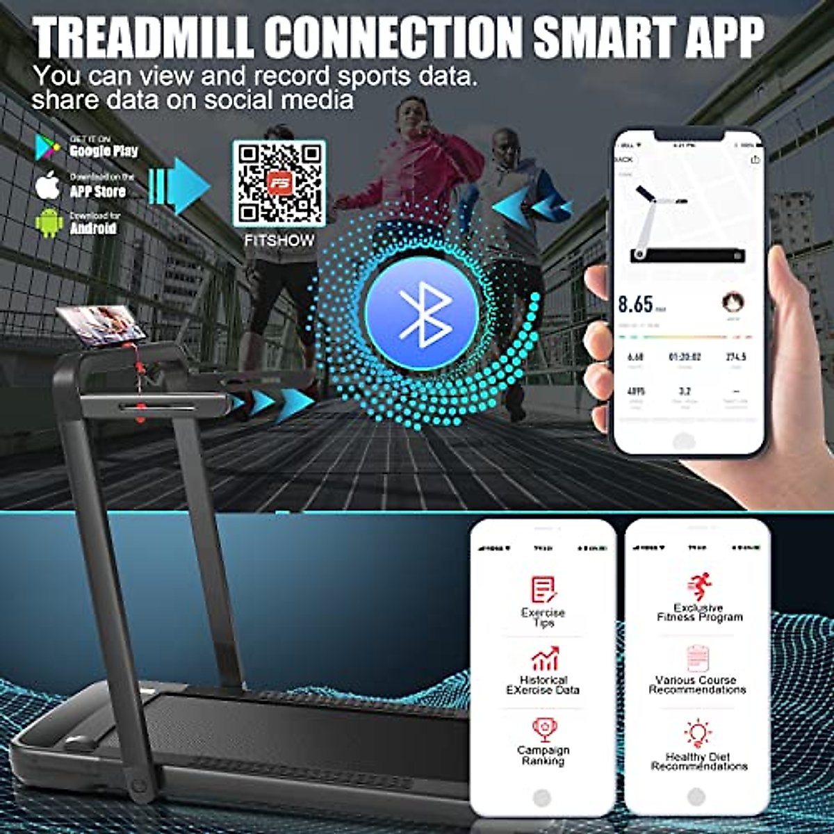 ANCHEER Treadmills,2 in 1 Folding Treadmill, Walking Pad Treadmill Under Desk for Home Office, Portable Treadmill with Remote Control, Quiet and Powerful, Installation-Free