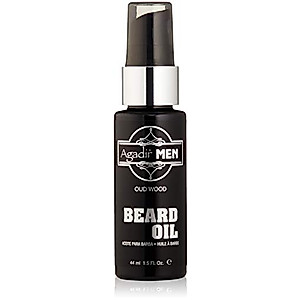 AGADIR Oud Wood Beard Oil, 1.5 Fl Oz