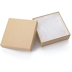 GEFTOL Jewelry Gift Boxes 40 Pack 3.5x3.5x1 Inch Cardboard Jewelry Boxes,Small Gift Boxes for Jewelry Earrings Necklaces Handmade Bangles Bracelets(Brown)