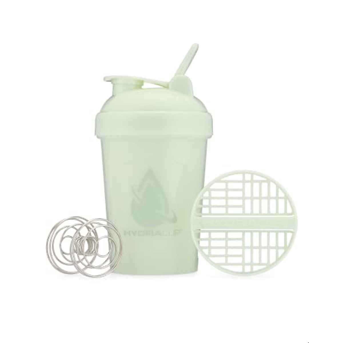 HydraCup [5 Pack] - 20oz Shaker Bottle for Protein Mixes, Barbell Blender Wire Whisk & Mixing Grid, Shaker Cup BPA Free, Shakes Value Pack