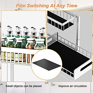 Under Sink Organizer Pull Out Cabinet Organizer 2 Tier Slide Out Sink Shelf Cabinet Storage Shelves Multi-purpose Under Sink Storage for Bathroom Kitchen Desktop (White)