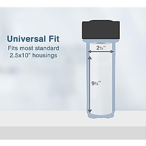 Sediment Melt Blown Water Filter Cartridge Standard 2.5x10" 5 Micron 25 Pack