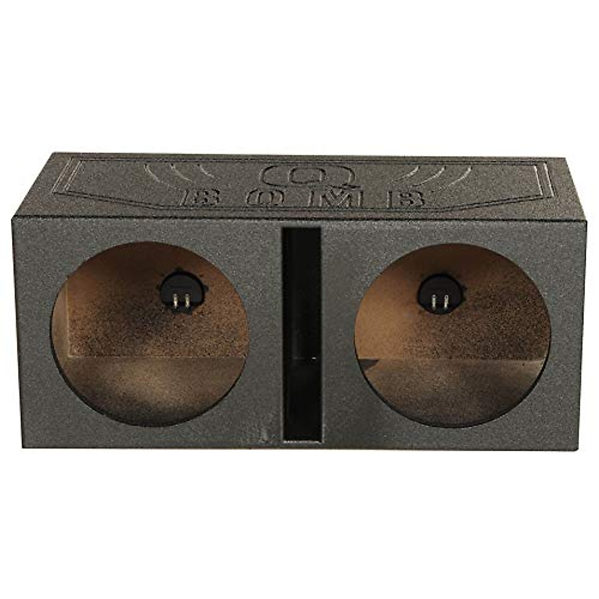 Q Power QBOMB15V Dual 15-Inch Vented Speaker Box from High Grade MDF Wood with Durable Bed Liner Spray