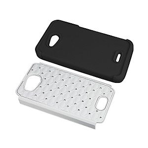 Reiko diamond hybrid protector cover Kyocera Wave C6740 black white