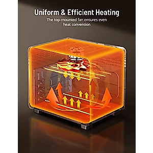 Air Fryer Toaster Oven Combo, Paris Rhône 24-in-1 Countertop Convection Ovens, 26QT Large Rotisserie Cooker with Led Digital Touchscreen, Sensitive Knob, Basket, Rack Tray, Cookbook and Magnet Menu