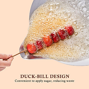 Ciieeo Tanghulu Sugar Pan Sugar Dipping Pan Cast Iron Grilling Wok Melt Pan with Handle Metal Cookware Woks & Stir-fry Pans Glass Pots for Cooking on Stove Candies Melting Pot Appliance Heavy