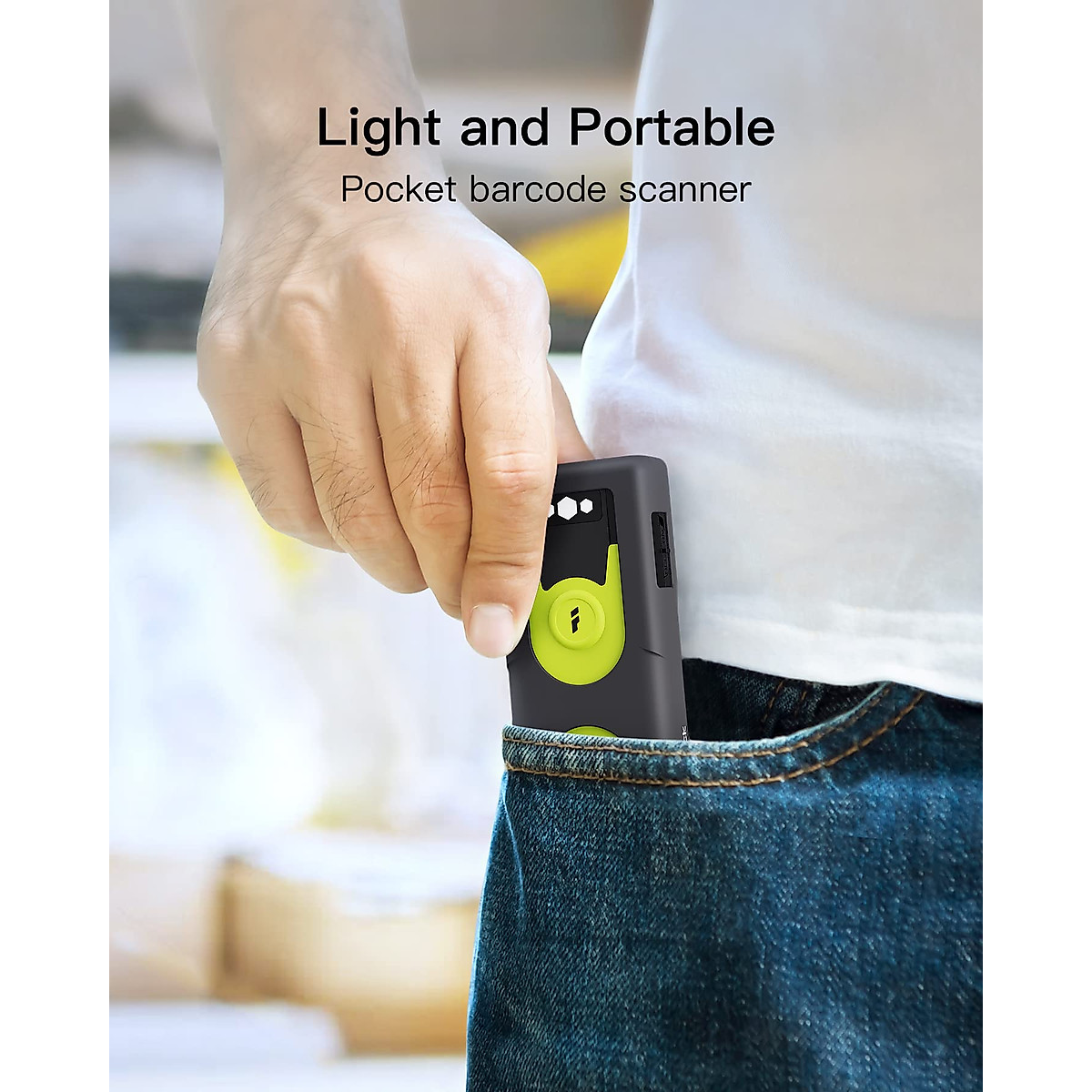 Inateck Bluetooth Scanner 2D Barcode Scanner 2.4Ghz USB Adapter, Screen Scanning, Exclusive Shortcuts, BCST-42