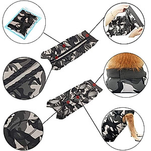 Dog Surgery Recovery Suit,Prevent Licking Dog Onesie Protective Bodysuits for Abdominal Wounds Recovery Shirt After Surgery for Female Male Pet (camo, XL(Back 19"-Chest 22.83-28.35"))