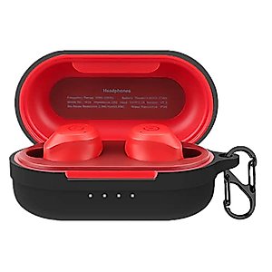 Ankersaila Case Compatible with TOZO NC9,Anti-Lost & Shockproof Portable Silicone Protective Case Cover (Black)