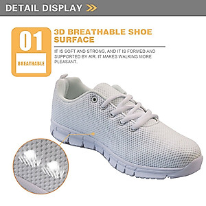 Upetstory Tooth Print Sneakers Dental Assistant Shoes for Women Road Running Shoes 7.5 Breathable Trainers for Girls Walking Travel Jogging Light Purple