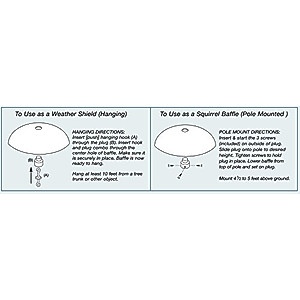 AUDUBON NACLBAF16 Clear Squirrel Baffle, 16-Inch