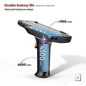 MUNBYN Android Barcode Scanner Pistol Grip Handheld Mobile Computer, 2D QR PDF417 Zebra 4710 Scanner, 4+64B Memory Qualcomm CPU, Wi-Fi, NFC 4G, IP67 Rugged Data Collector Warehouse for Enterprise WMS