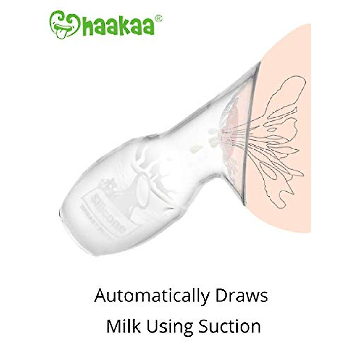 Haakaa New Silicone Breast Pump 150ML with Suction 100% Food Grade Silicone BPA PVC and Phthalate Free (150ml)