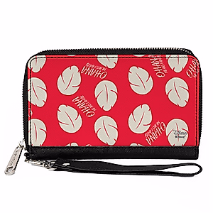 Buckle-Down Women's PU Zip Around Wallet Rectangle-Lilo & Stitch, 7.5"x4.5"
