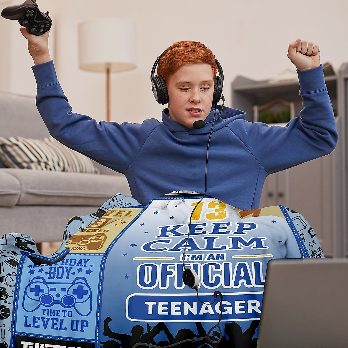 Sqovulw Gifts for 13 Year Old Boy, 13 Year Old Boy Birthday Gifts, Birthday Gifts for 13 Year Old Boy, 13 Year Old Boy Gift Ideas, Coolest Gifts for 13 Year Old Boy Throw Blanket 60x50 Inch