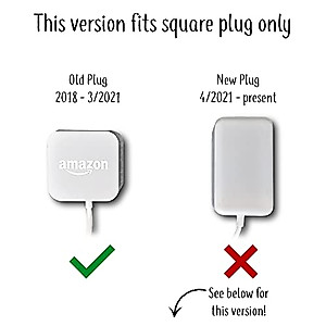 Dot Genie [Square Plug ONLY 2018-2021: Dot 3rd Gen Wall Mount | The Original Outlet Hanger | No Muffled Sound | Exposed Speaker Grill, Mics, and Lights (Black, 1-Pack)