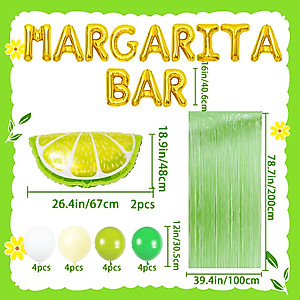 JeVenis 20 PCS Margarita Party Decorations Margarita Bar Decorations Margarita Balloon Arch Margarita Balloon for Mexican Fiesta Cactus Bridal Shower Baby Shower Wedding