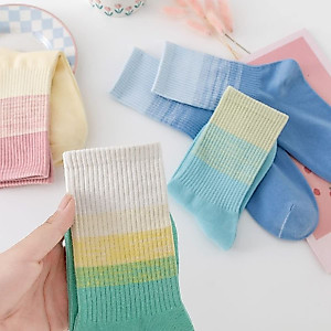 4/8/16 Pairs Cute Women Socks Winter Gifts for Women Floral Ankle Thermal Socks Boot Hiking Socks Warm Thick Soft Cotton Socks Cozy Crew Socks (4 Pairs)