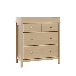 Storkcraft Carmel 3 Drawer Chest with Changing Topper (Driftwood) – GREENGUARD Gold Certified, Dresser For Nursery, 3 Drawer Dresser, Kids Dresser, Nursery Dresser Drawer Organizer, Chest of Drawers
