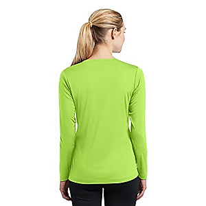 Long Sleeve V-Neck Tee (LST353LS) Lime Shock, M