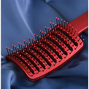arc ventilation brush for fast drying, curved ventilation hole declination dryer hair brush, anti-static fast drying modeling tool, suitable for wet/dry hair