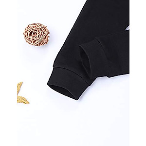 Hipealy Toddler Infant Baby Boy Clothes Hoodie Sweatshirt Pants Boys Gift Solid Color Fall Winter Outfits Set 0-6 Months