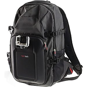 Navitech Action Camera Backpack & 18-in-1 Accessory Combo Kit with Integrated Chest Strap - Compatible with AKASO Brave 4 Pro 4K30FPS Waterproof Action Camera