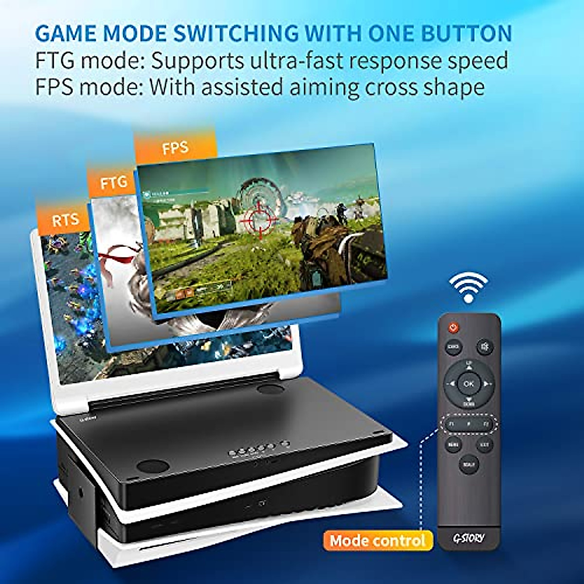 G-STORY 15.6" Inch IPS 4k 60Hz Portable Monitor Gaming Display Integrated with PS5(not Included) 3840×2160 with 2 HDMI Ports,FreeSync,Built-in 2 of Multimedia Stereo Speaker,UL