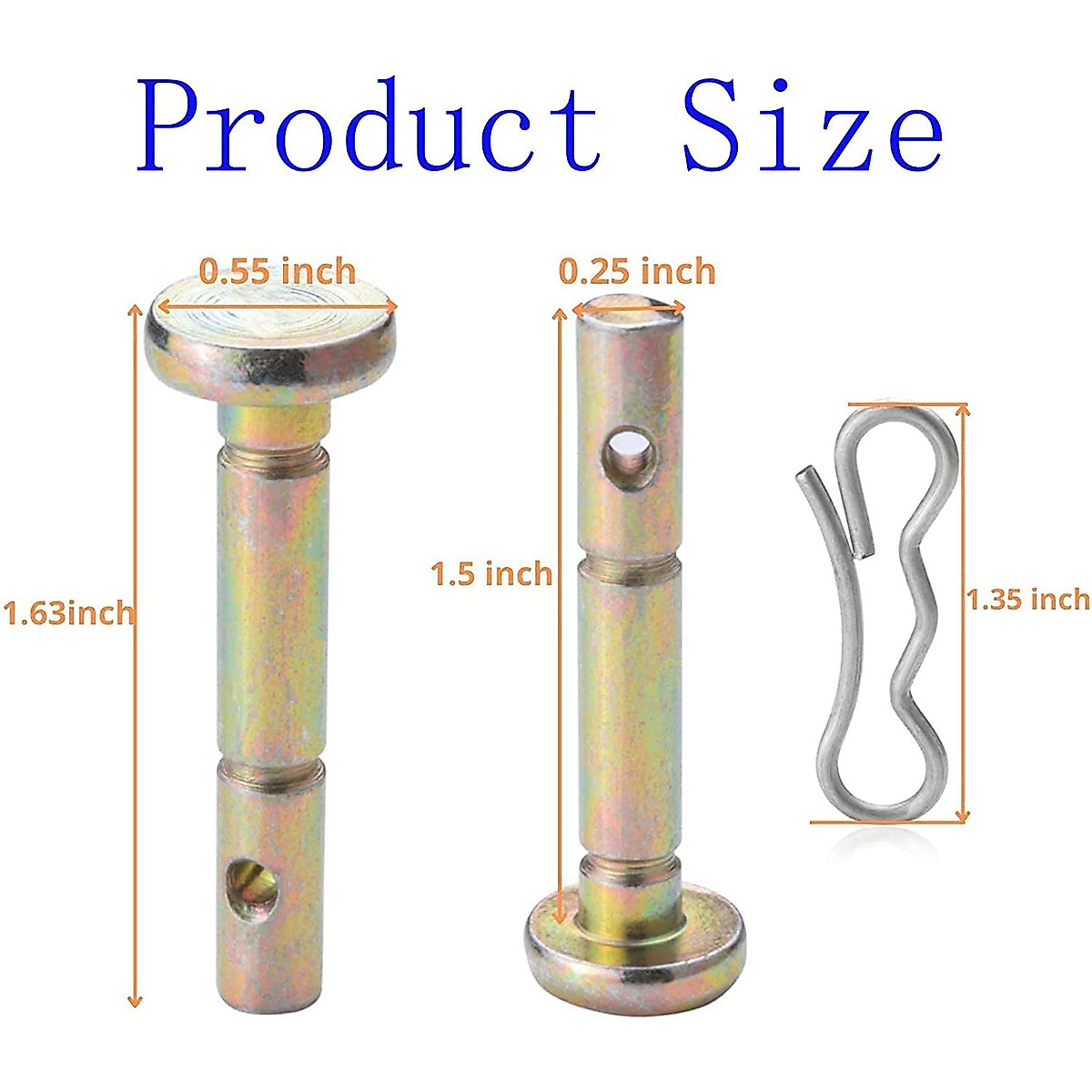 XVRTJ 738-04124A and 714-04040 Shear Pins and Cotter Pins for Cub Cadet MTD Troy Bilt Snowblowers (Pack of 50)