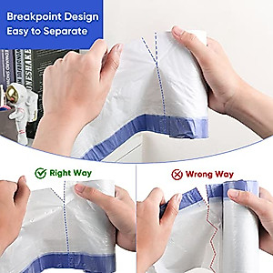 Trash Bag 8 Gallon Medium Drawstring Garbage Bags for 8 Gallon Trash Cans, Kitchen Bedroom Bathroom Living room Office Restaurant Thickened Stretchy (60 Count)