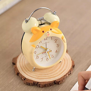 GRFIT Alarm Clocks 5 inches Cute Loud Alarm Clock for Kids, with Night Light Battery Operated for Living Room Bedroom Bedside Desk Bedside Clock (Color : 1)
