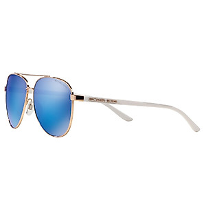Michael Kors MK5007 104525 Rose Gold White/Blue Mirrored Sunglasses