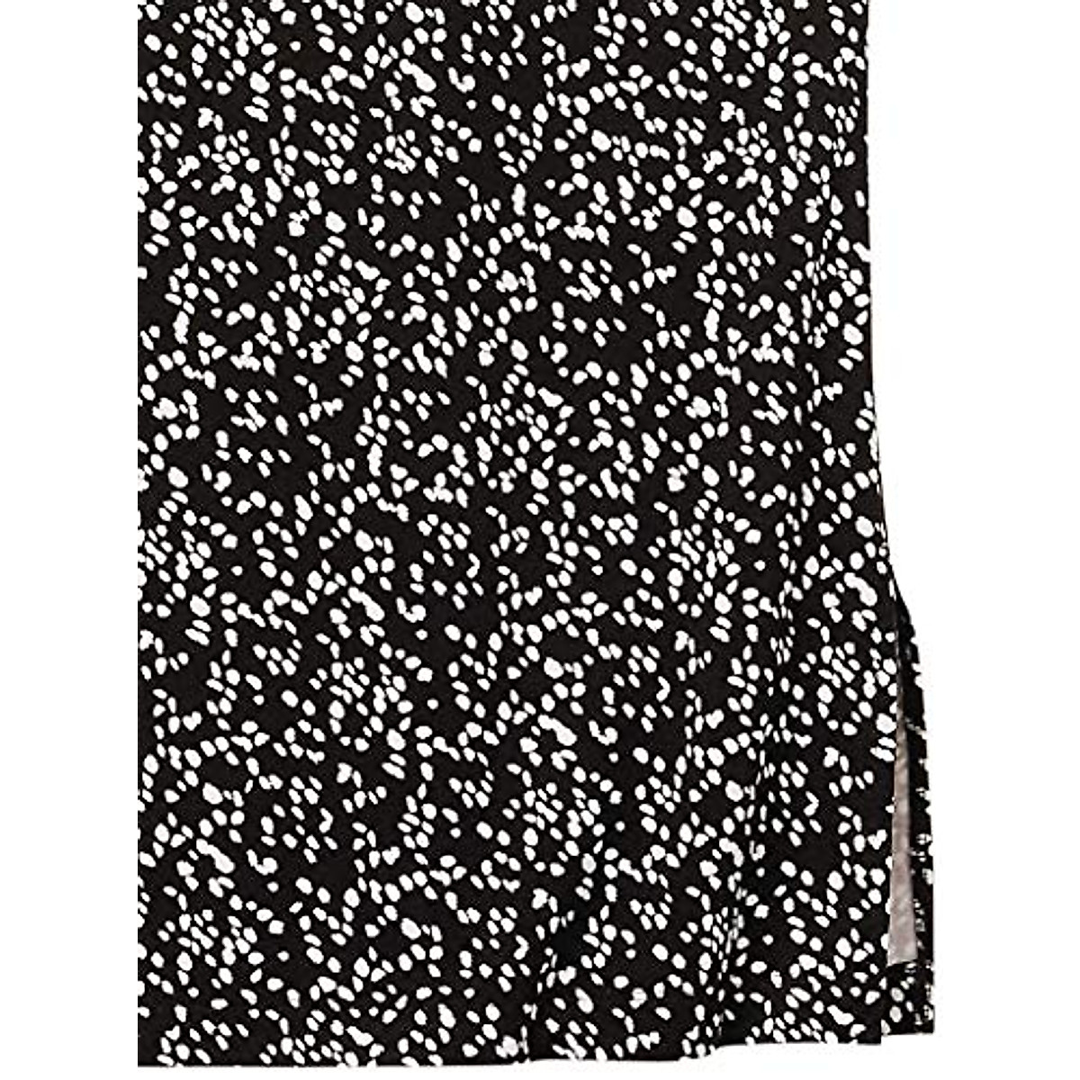 Amazon Essentials Women's Pull-On Knit Midi Skirt (Available in Plus Size), Black/White, Abstract/Animal, Large
