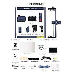 ATOMSTACK A5 M50 Pro Laser Engraver, 5.5W Fixed-Focus 0.08mm Compressed Spot Laser Cutter and Engraving Machine for Wood Metal with Terminal Panel for Offline Engraving, Engraving Area 410x400mm