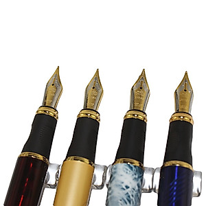 4 PCS in Set Gullor 450 Fountain Pen in 4 Colors (Elegant Colors) with Pen Pouch