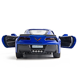 RMZ City 1:36 Compatible for Diecasting Alloy Car Model Chevrolet Corvette Toy Car, Pull Back Vehicles Toy Car for Toddlers Kids Boys Girls Gift Blue