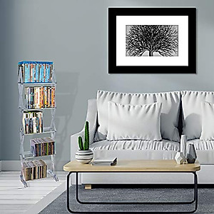 Atlantic Mitsu 5-Tier Portable Media Storage Rack – Holds 130 CD; or 90 DVD; or 105 Blu-ray/Console Game Discs – PN 64836265 in Clear