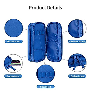 Stumble Guys Pattern Pen Pencil Case Bag Big Capacity Multifunction Storage Pouch Organizer with Zipper Office University for Girls Boy Blue