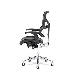 X-Chair X4 High End Executive Chair, Black Leather - Ergonomic Office Seat/Dynamic Variable Lumbar Support/Floating Recline/Stunning Aesthetic/Adjustable/Perfect for Office or Boardroom